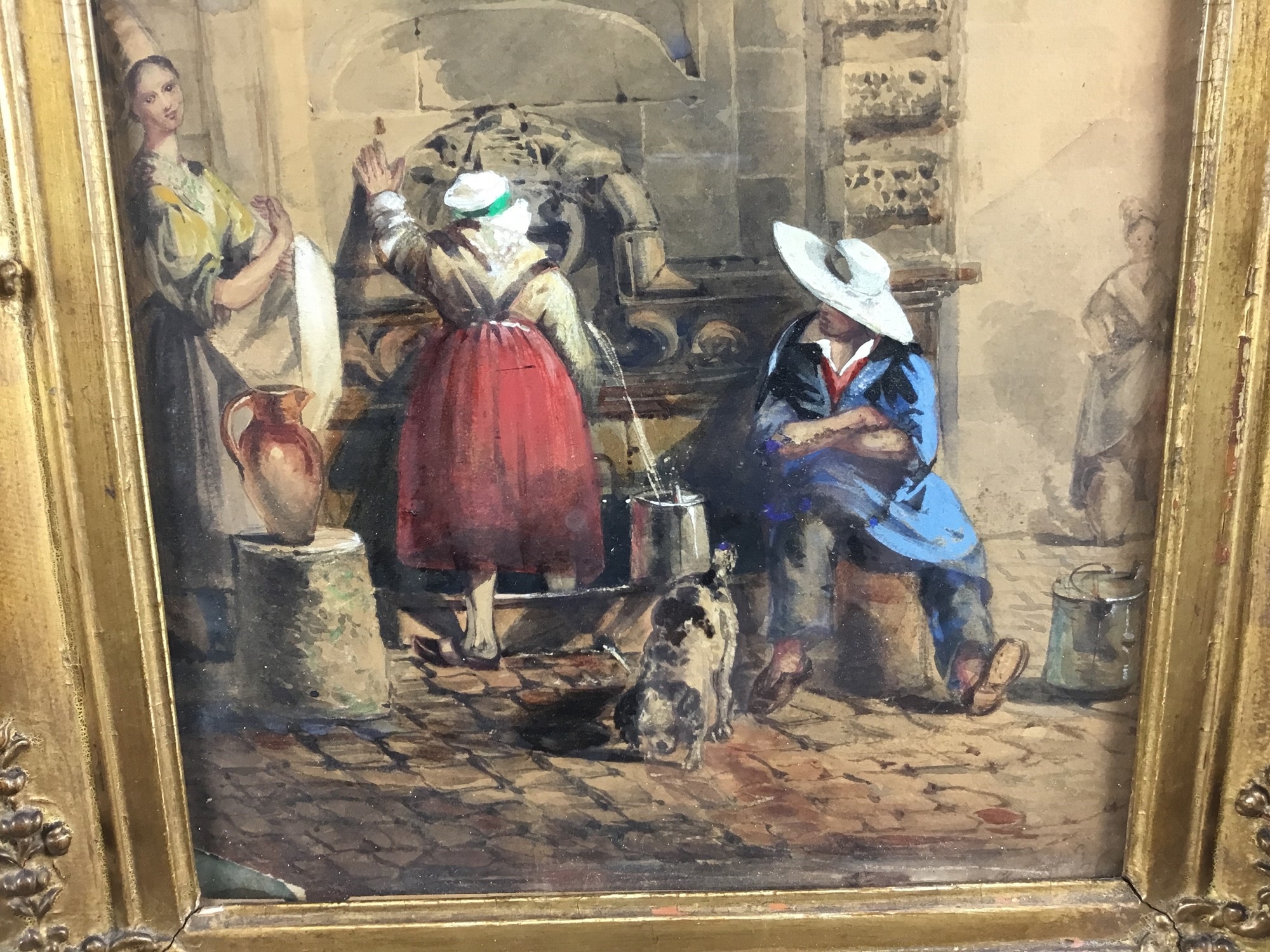 Samuel Prout | Peasant women collecting water from a well | MutualArt