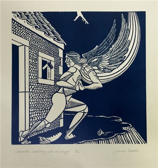 James Dodds | Carpenter Wrestling with an Angel, | MutualArt