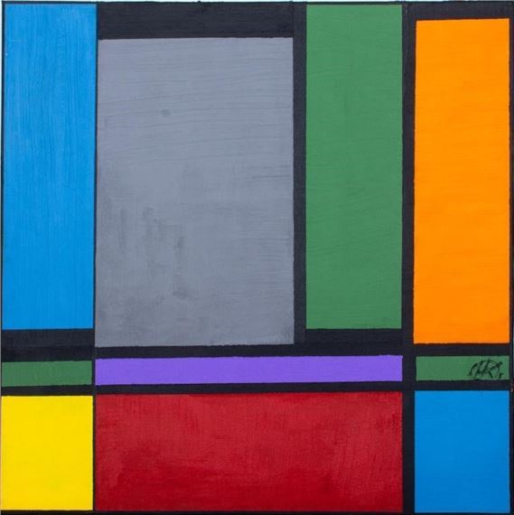 Piet Mondrian | Abstract depicting a geometric composition in ...