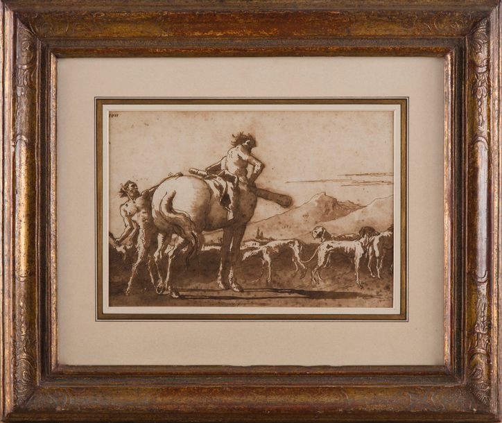 Giovanni Domenico Tiepolo | Centaur and hunting dogs | MutualArt
