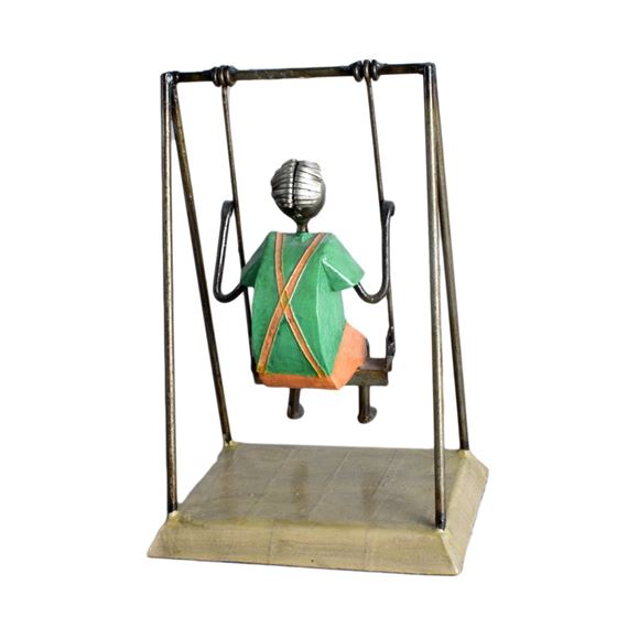 Manuel Felguérez | Young Boy on Swing Set | MutualArt