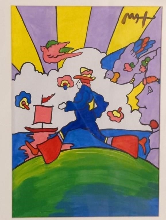 Peter Max | Original in the Manner of Peter Max Cosmic Runner | MutualArt