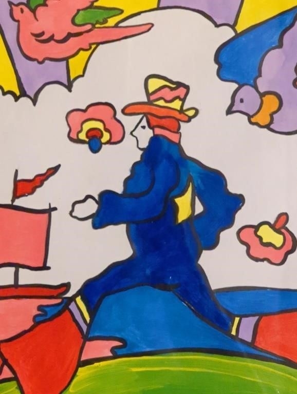 Peter Max | Original in the Manner of Peter Max Cosmic Runner | MutualArt