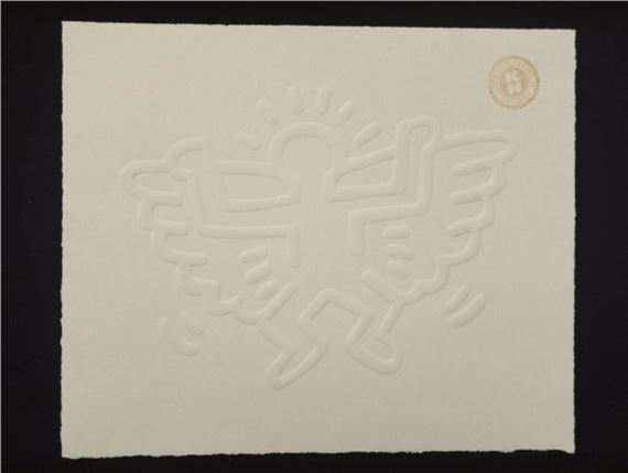 Keith Haring | Keith Haring Embossed Angel 1990 (1990) | MutualArt