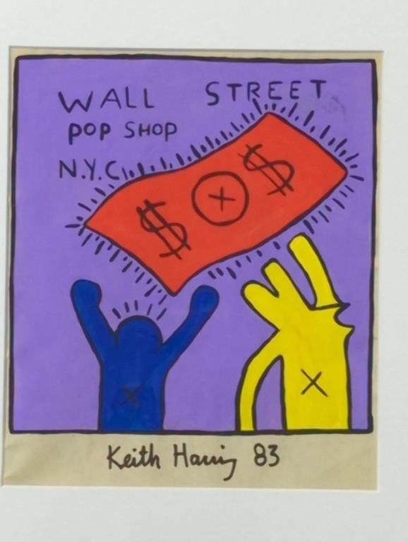 Keith Haring | Original in the Manner of Keith Haring Wall Street ...