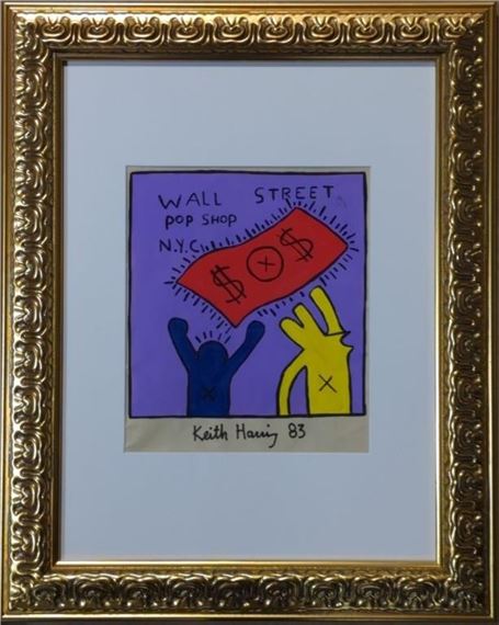 Keith Haring | Original in the Manner of Keith Haring Wall Street ...