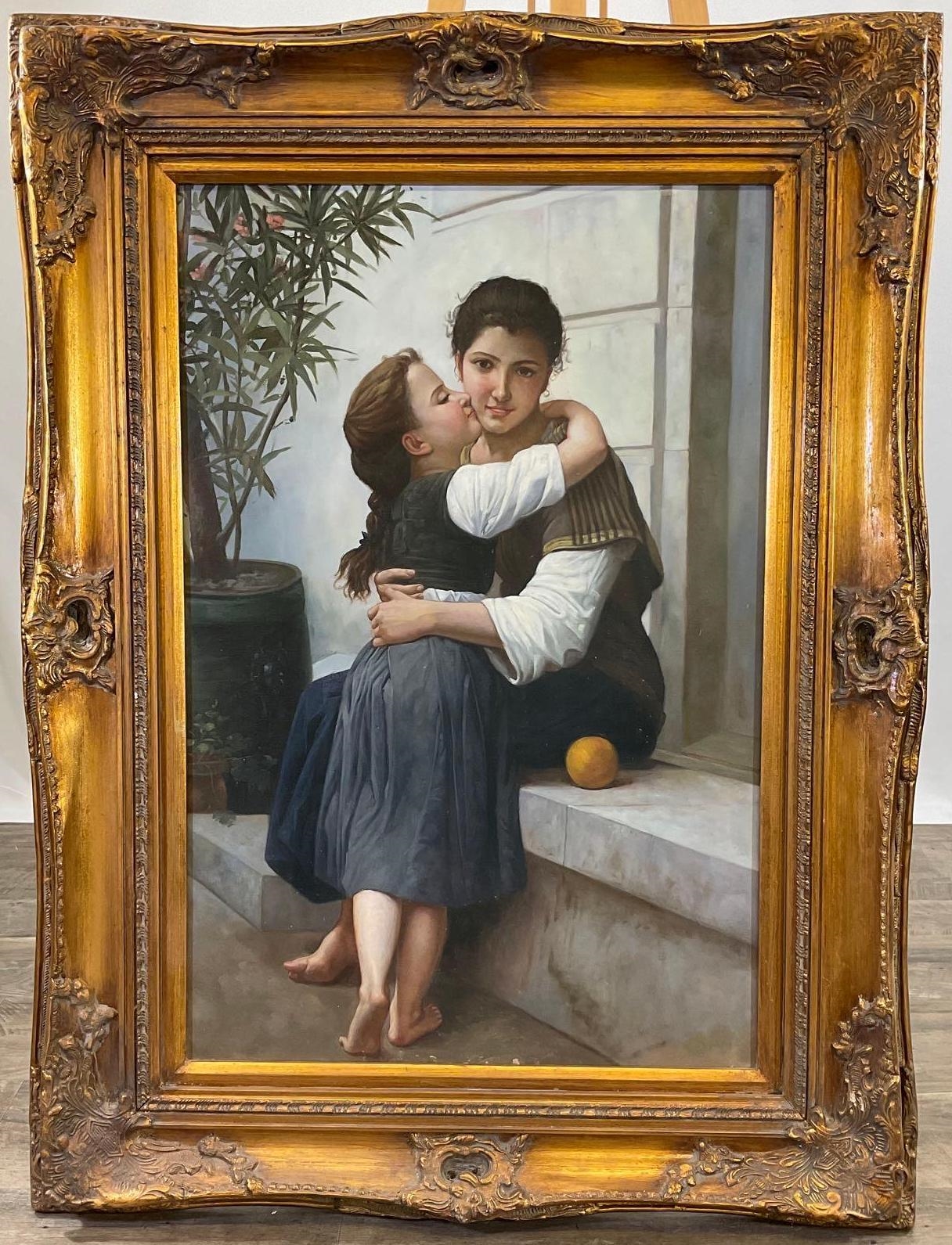 William Adolphe Bouguereau | Two sisters embracing | MutualArt