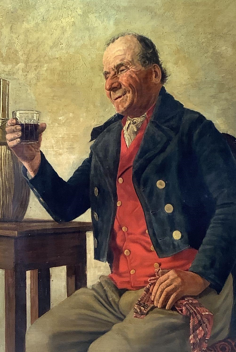 Charles T. Cresswell | Portrait of a man raising a glass (1904) | MutualArt