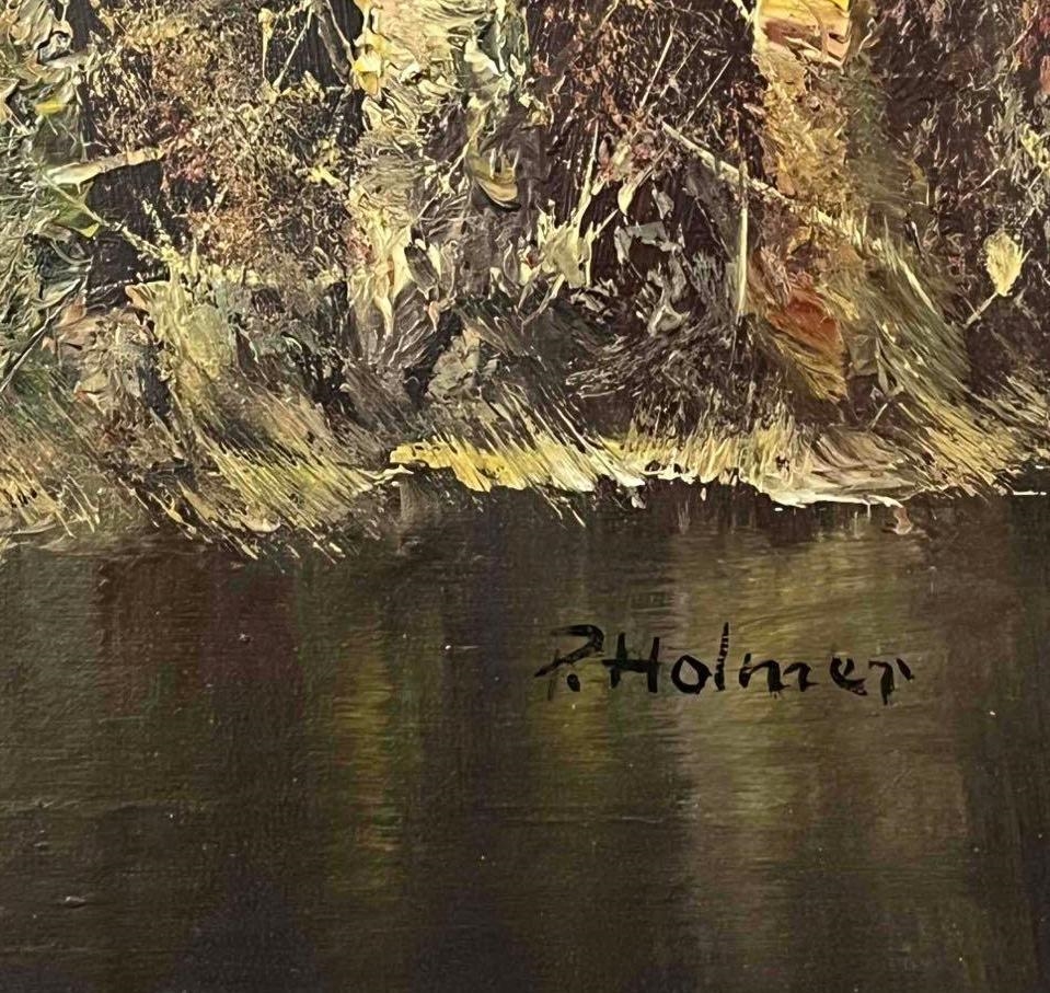 Peter Holmer | Forest landscape with pond | MutualArt