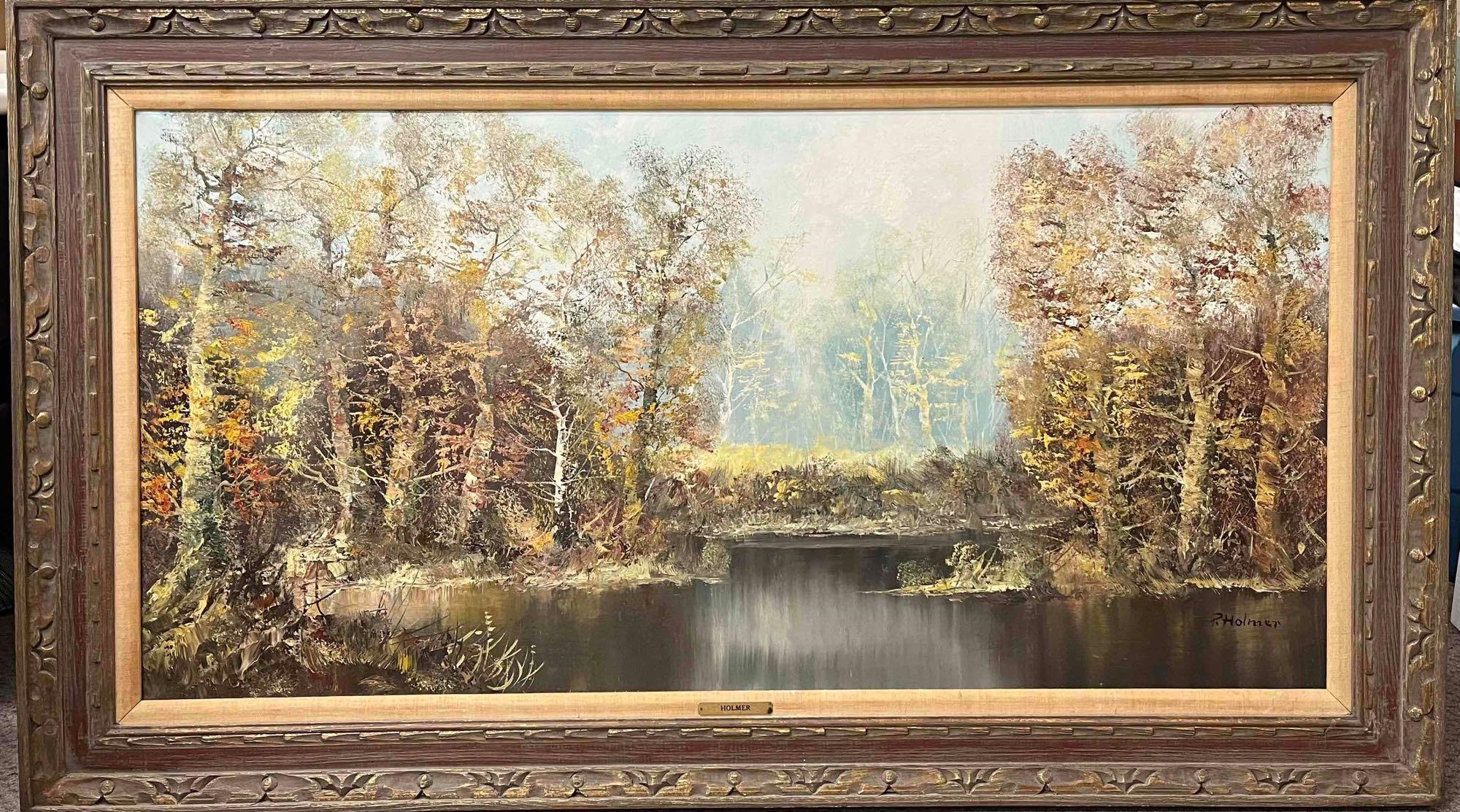 Peter Holmer | Forest landscape with pond | MutualArt