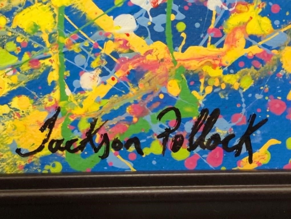 Jackson Pollock | HUGE Original in Manner of Jackson Pollock, Canvas ...