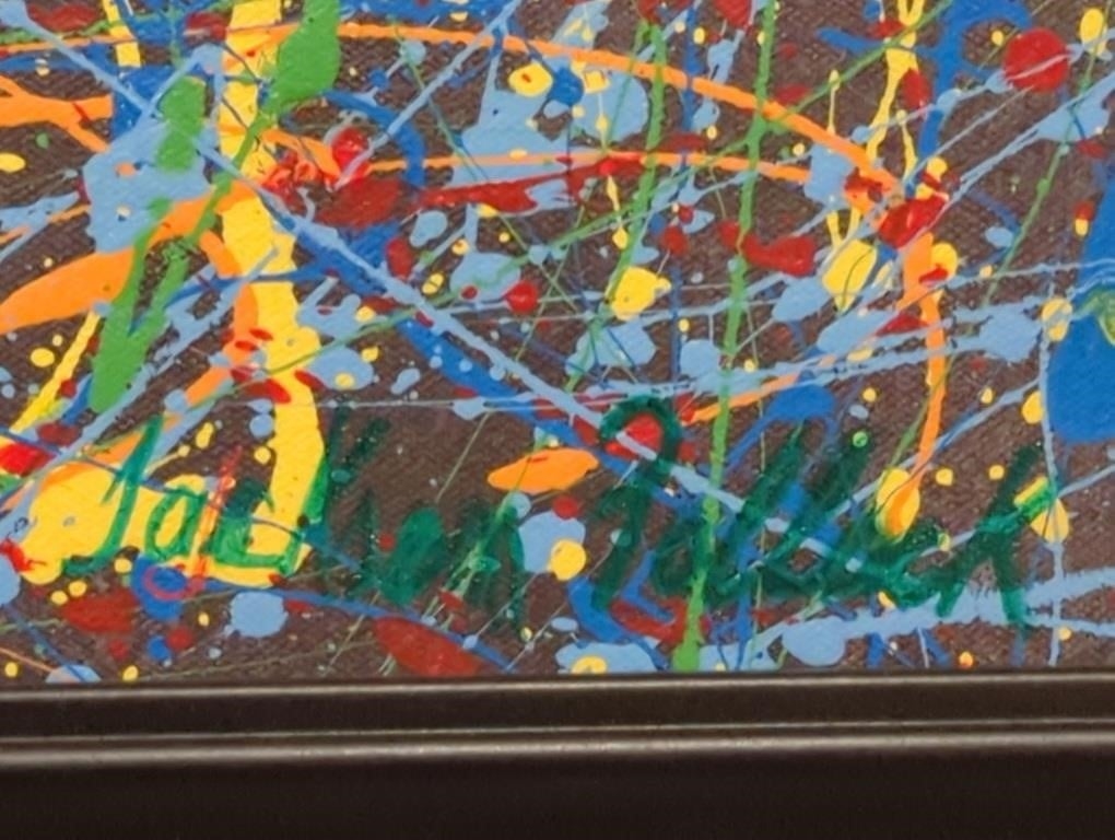 Jackson Pollock | HUGE Original in Manner of Jackson Pollock, Canvas ...