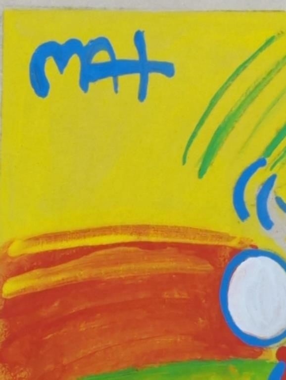 Peter Max | Original in the Manner of Peter Max, Angel on Sun | MutualArt