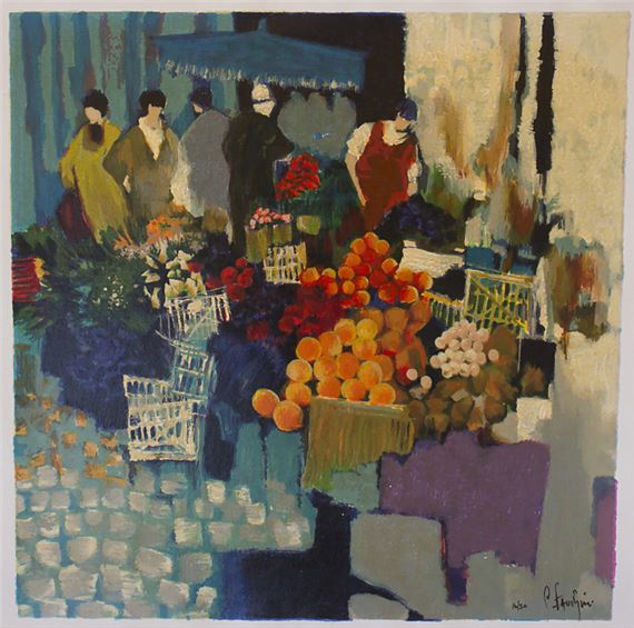 Claude Fauchère | Marktszene' / 'Food market (20) | MutualArt