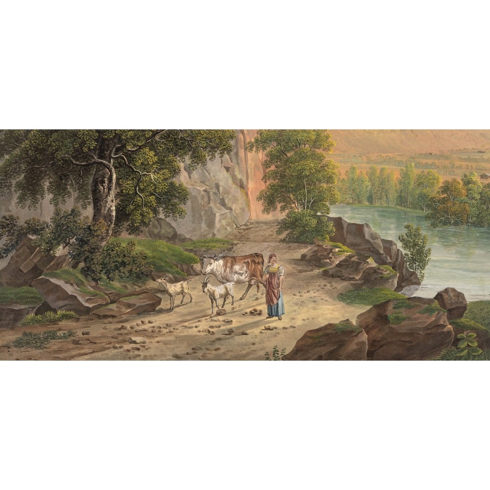 Johann Heinrich Bleuler | Zwei bäuerliche Figurengruppen als ...