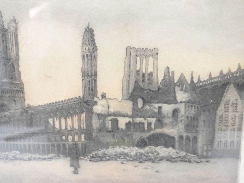 Marcel Augis | Ypres les Halles and Town Hall (after the bombardment of ...