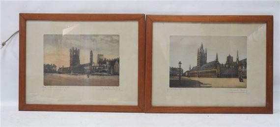 Marcel Augis | Ypres les Halles and Town Hall (after the bombardment of ...