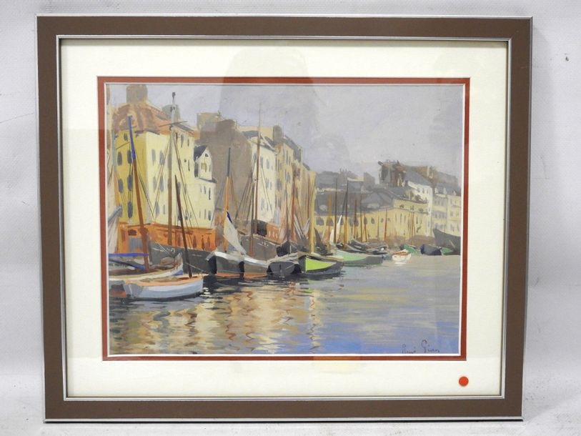 Rene Pean | View of the port | MutualArt