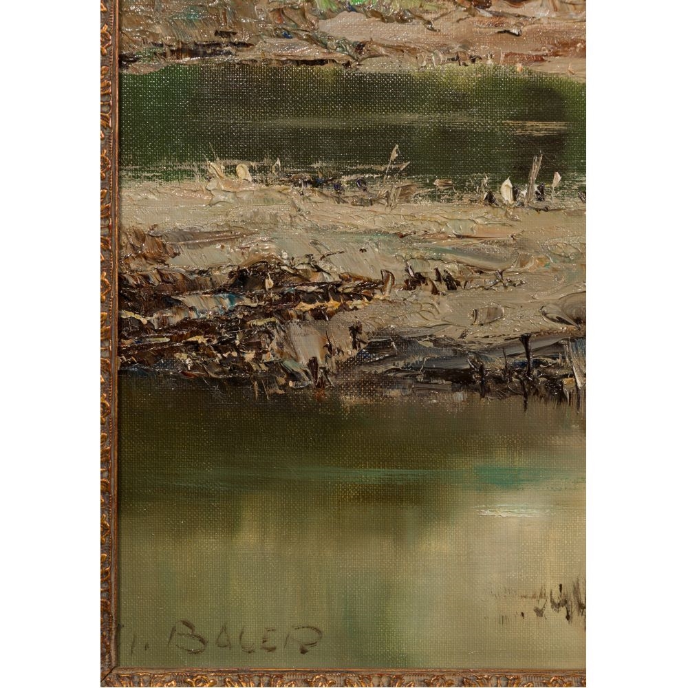 Willi Bauer | A landscape having distant figures | MutualArt