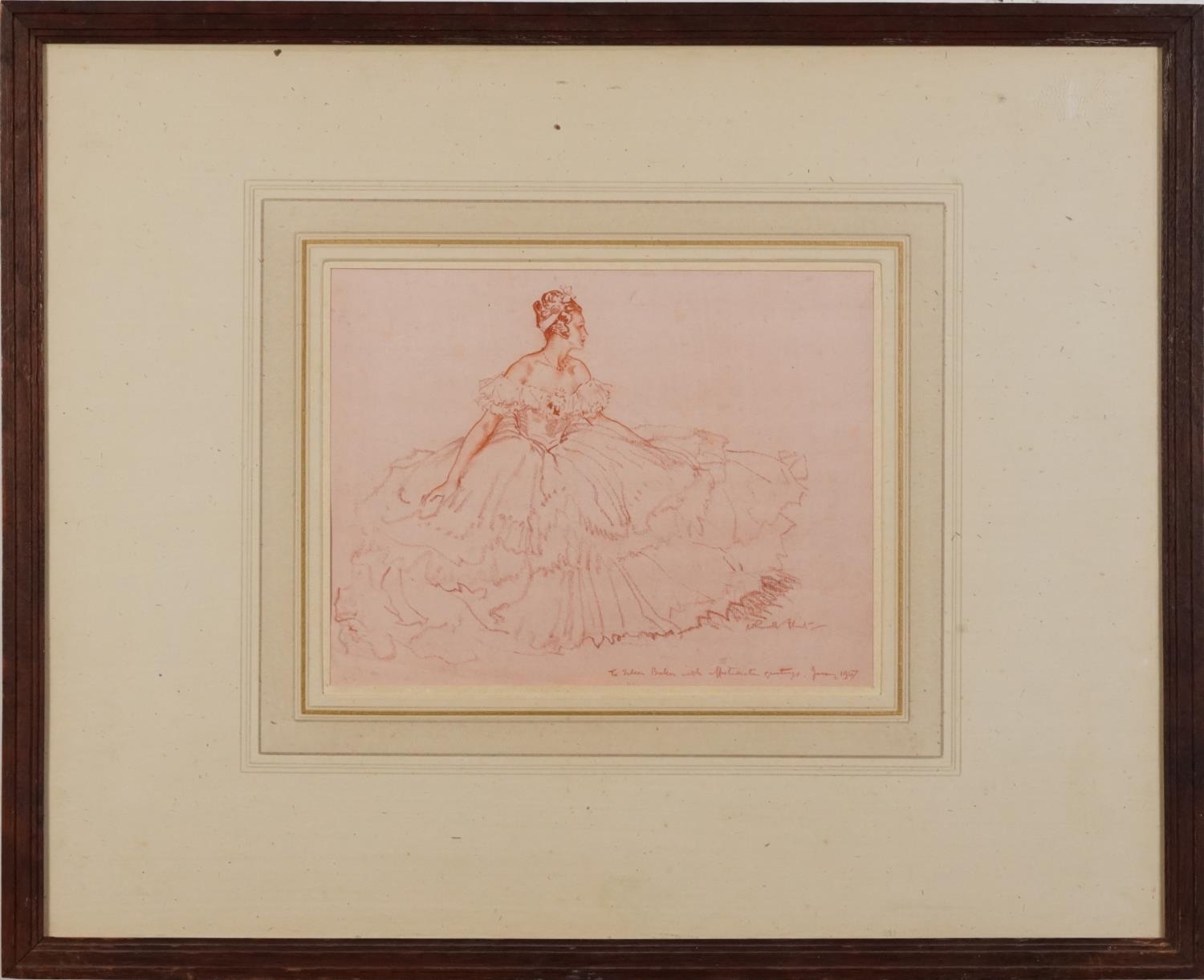 William Russell Flint | Full length portrait of Eileen Baker (Mid 20th ...