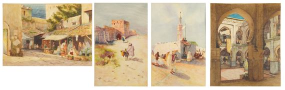 David Donald | Set of four Middle Eastern pencil signed etchings in ...
