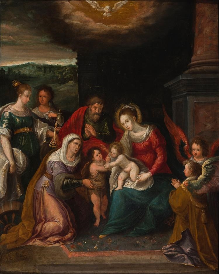 Flemish School 17th Century | The Adoration of the Christ Child (Early 17th Century) | MutualArt