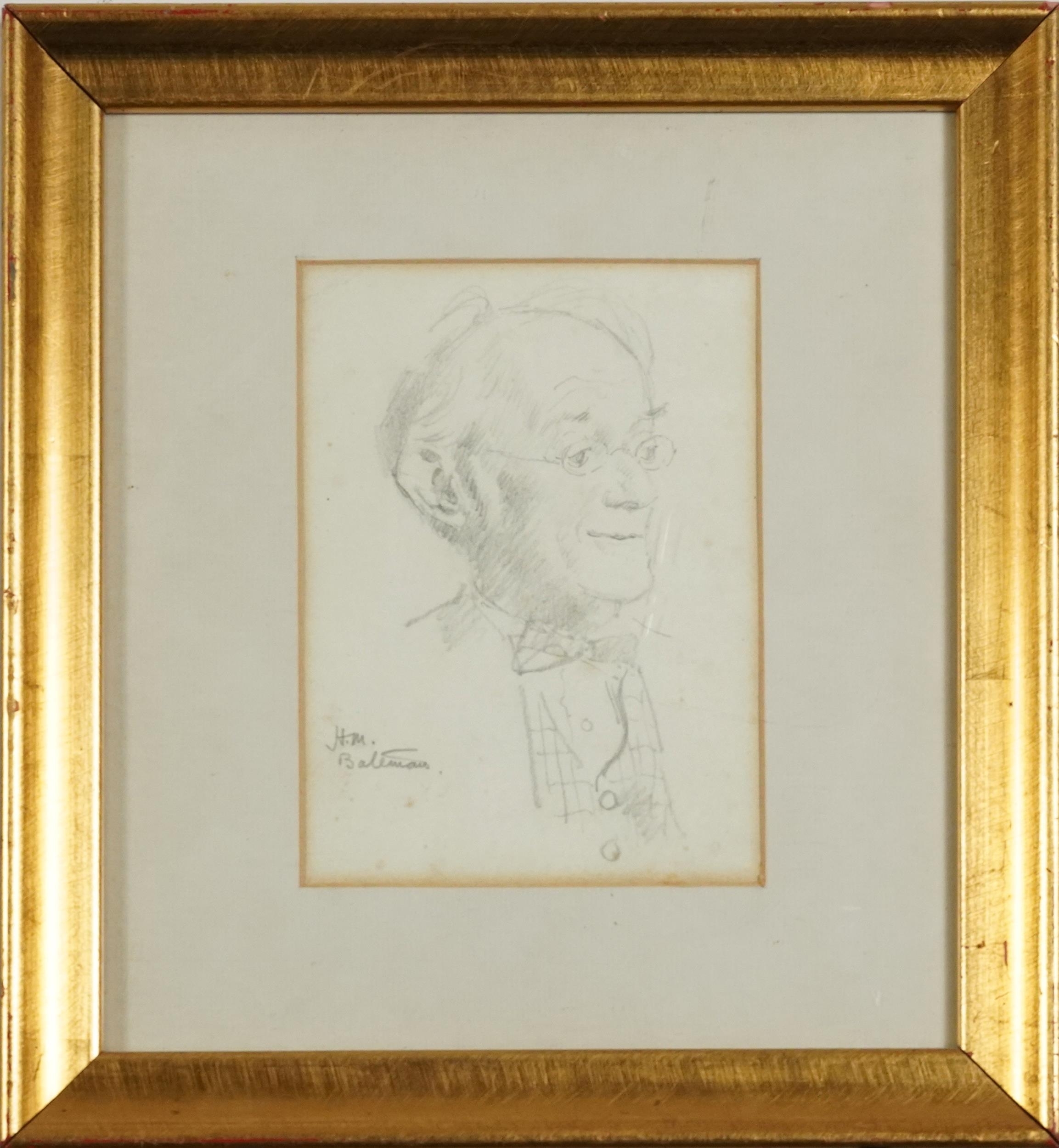 Henry Mayo Bateman | Portrait of a gentleman wearing a bow tie | MutualArt