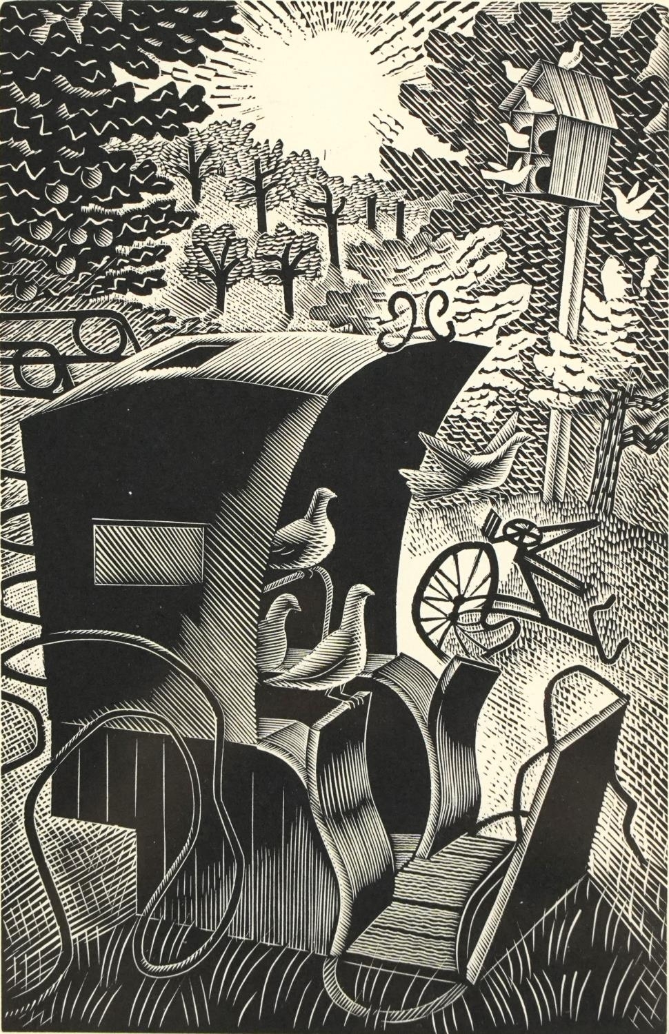 Eric Ravilious | The Hansom Cab & Pigeons (1935) | MutualArt