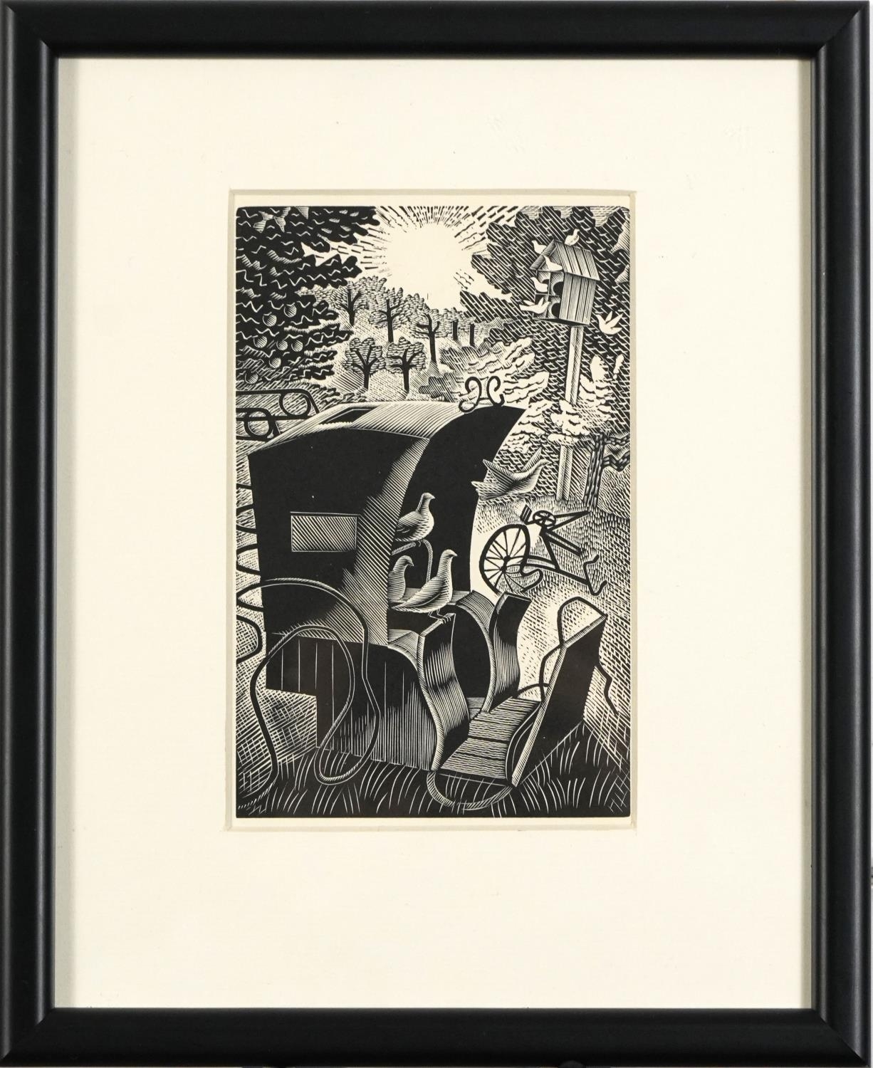 Eric Ravilious | The Hansom Cab & Pigeons (1935) | MutualArt