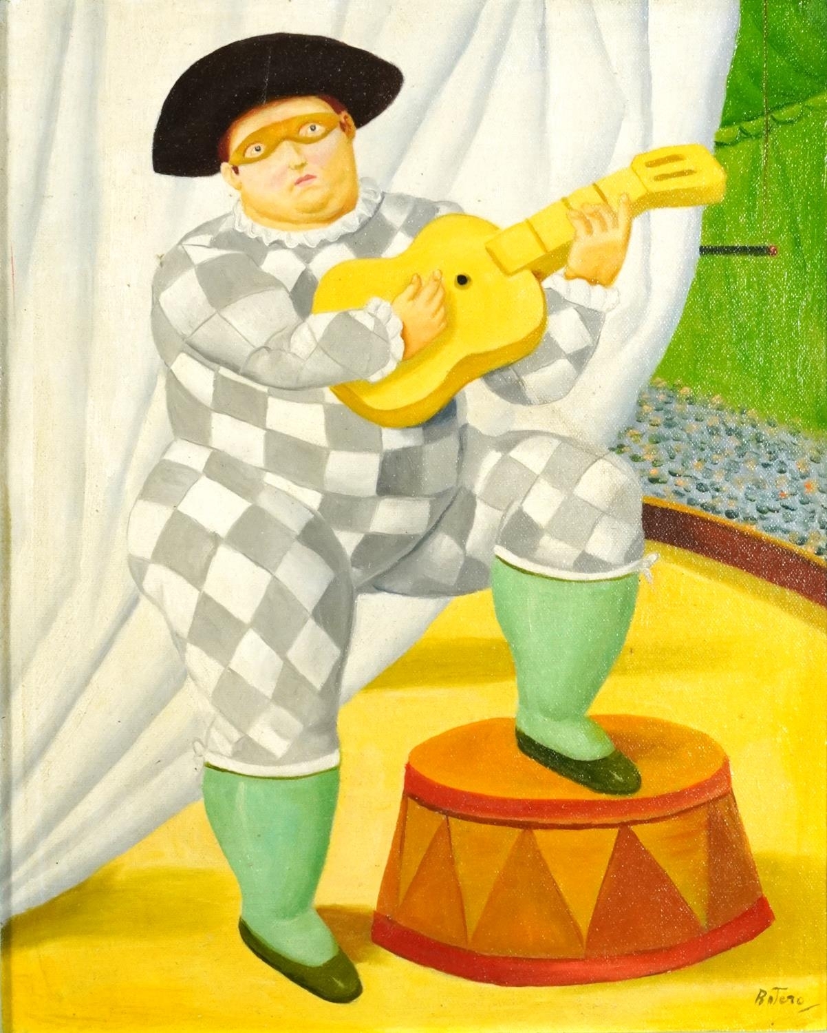Fernando Botero | Figure playing a guitar | MutualArt