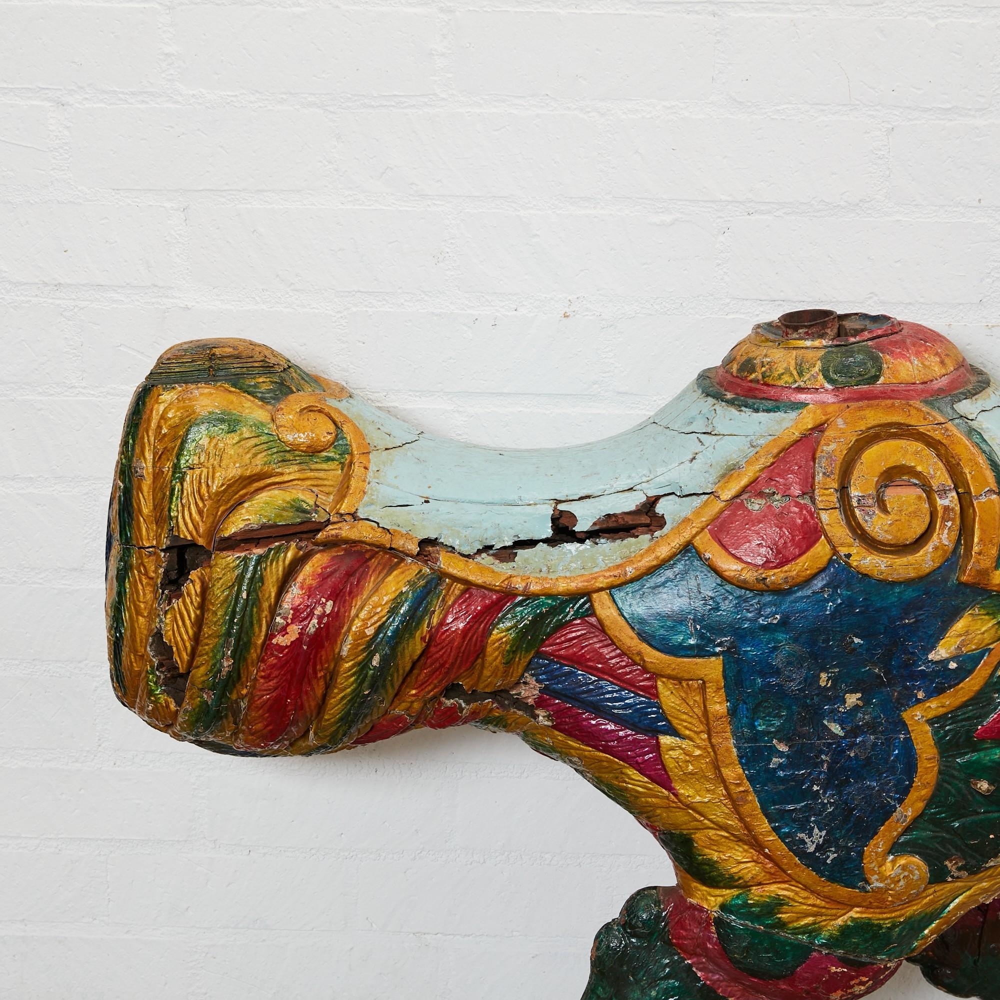 English School, 19th Century | An English polychrome decorated carousel ...