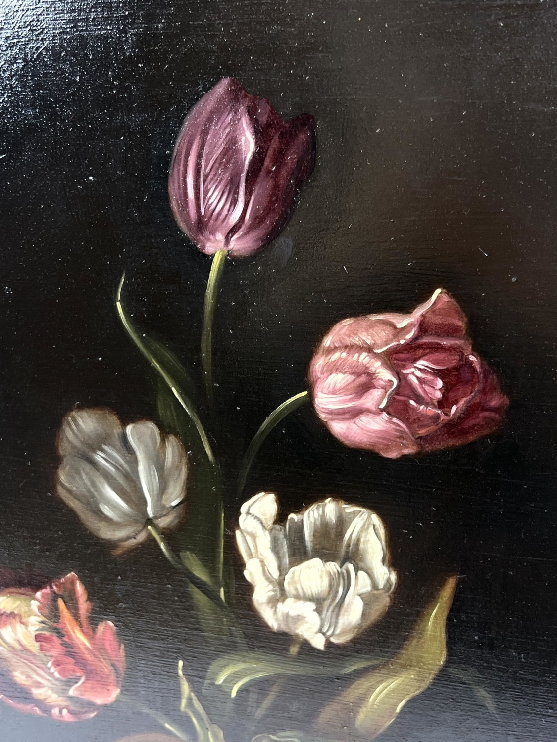 Robert H. White | Colorful Tulips in Glass Vase | MutualArt