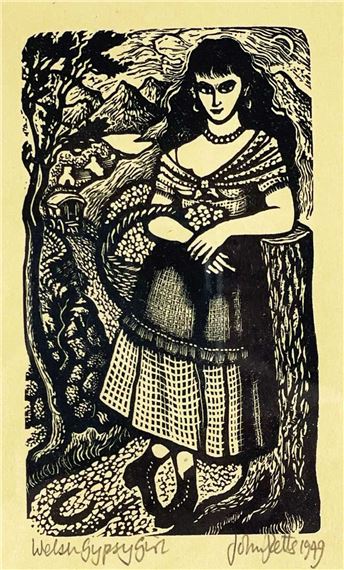 John Petts | Welsh Gypsy Girl (1949) | MutualArt
