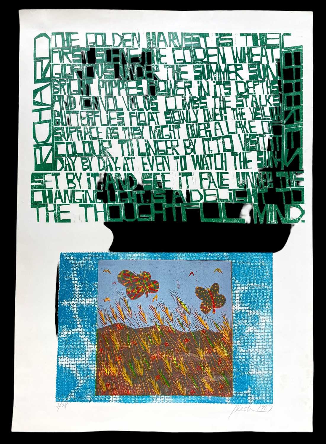 Paul Peter Piech | Superimposed of wheat and butterflies | MutualArt