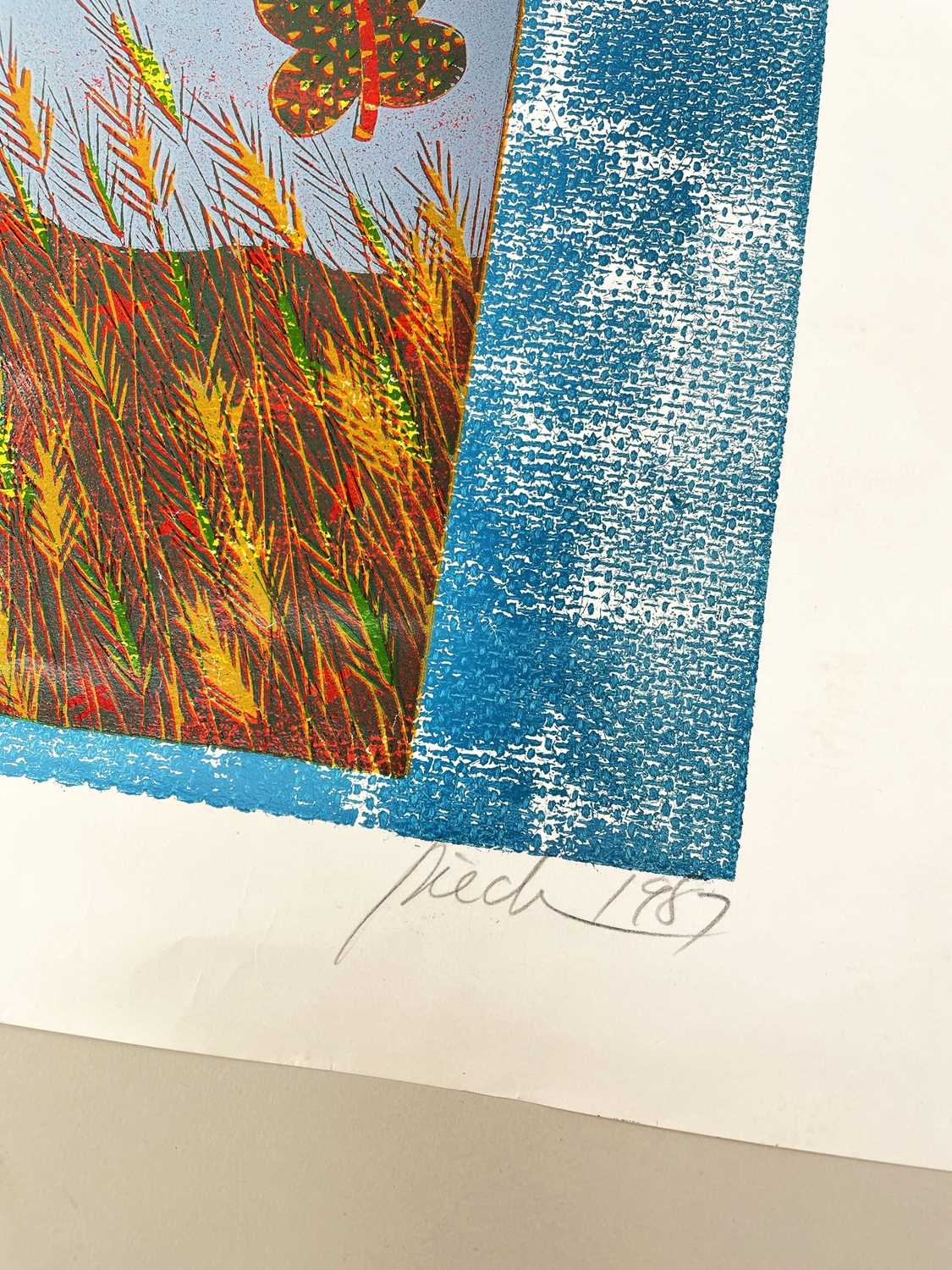 Paul Peter Piech | Superimposed of wheat and butterflies | MutualArt