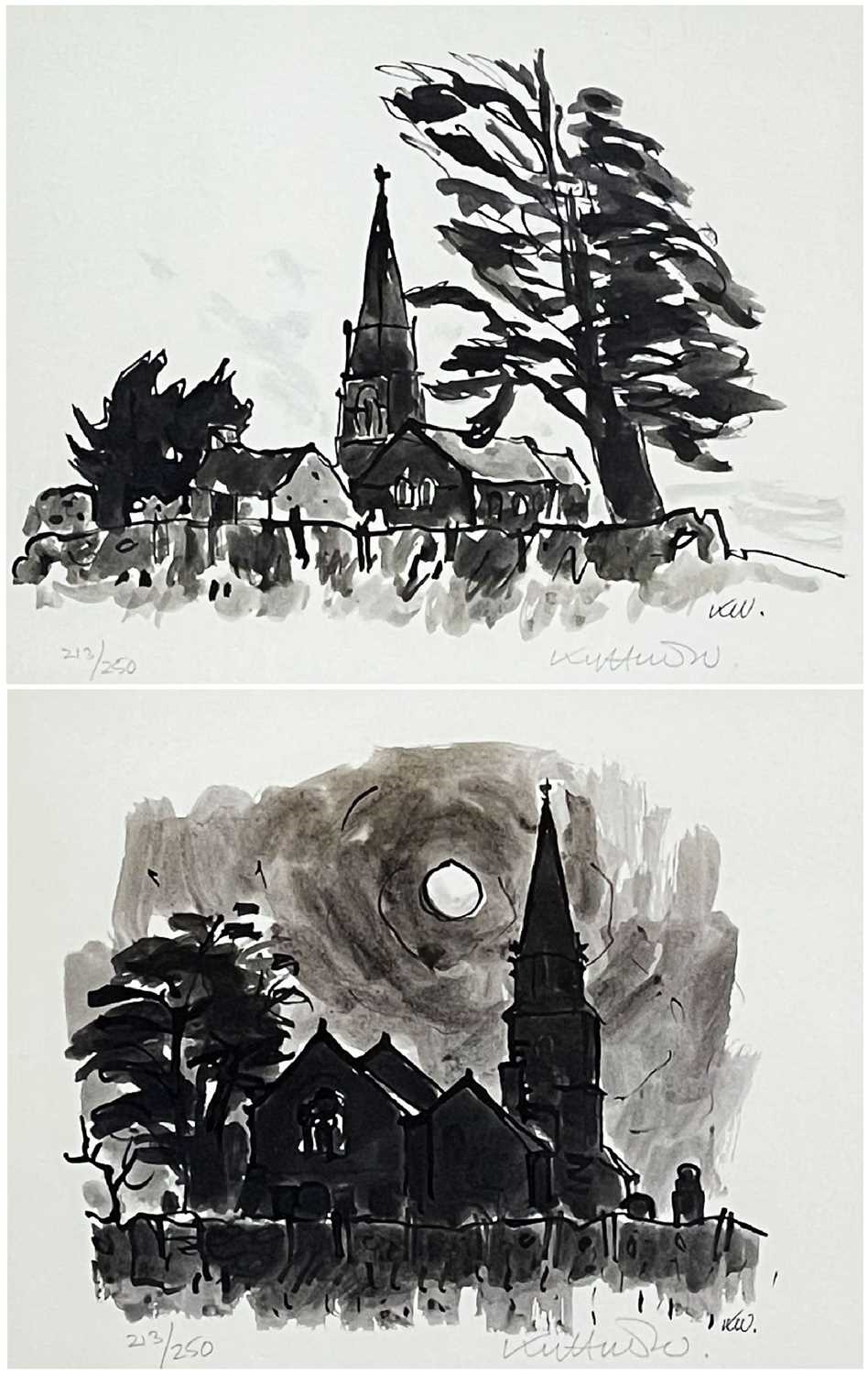 Kyffin Williams | 2 works: Ogwen Valley; church | MutualArt