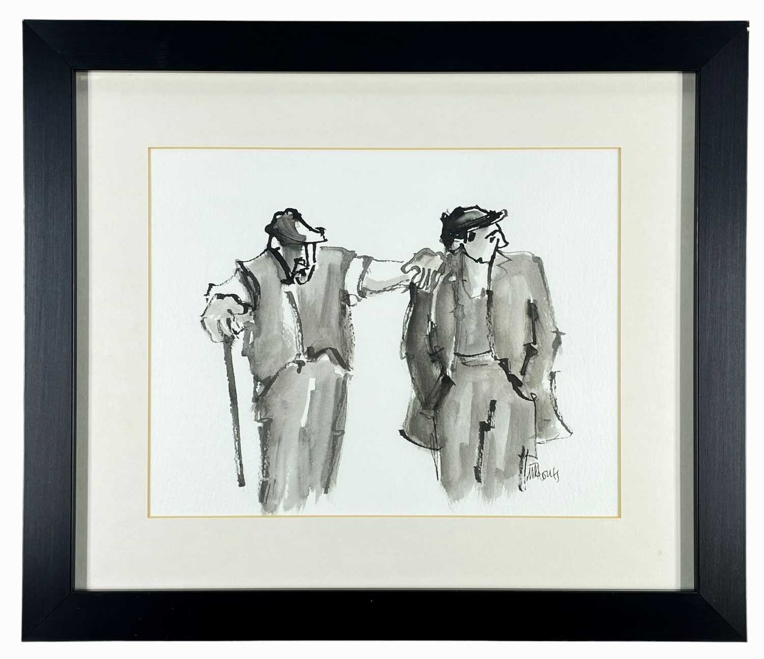Mike Jones | figure with walking stick and arm leaning on the shoulder ...