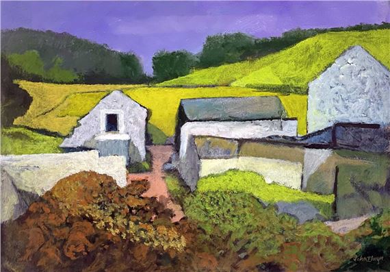 John Elwyn | whitewashed barns and farm buildings | MutualArt
