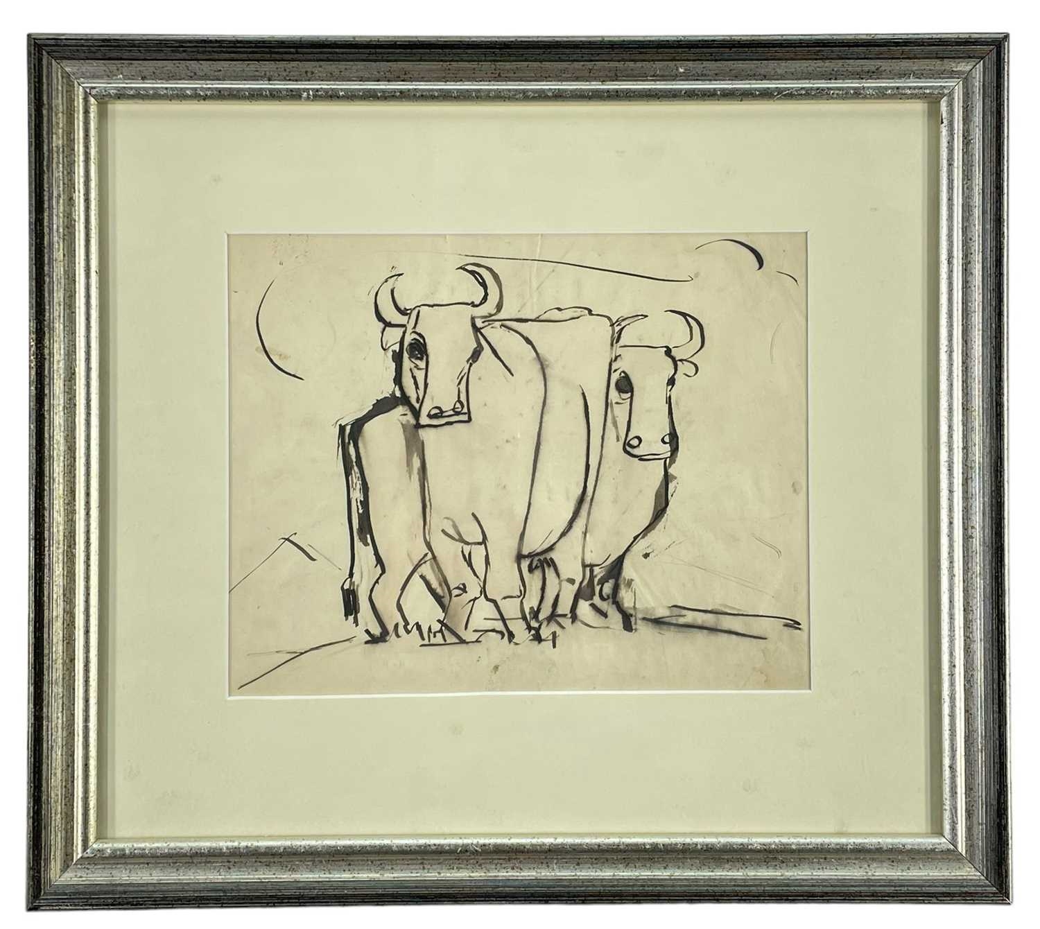 Josef Herman | standing cows | MutualArt