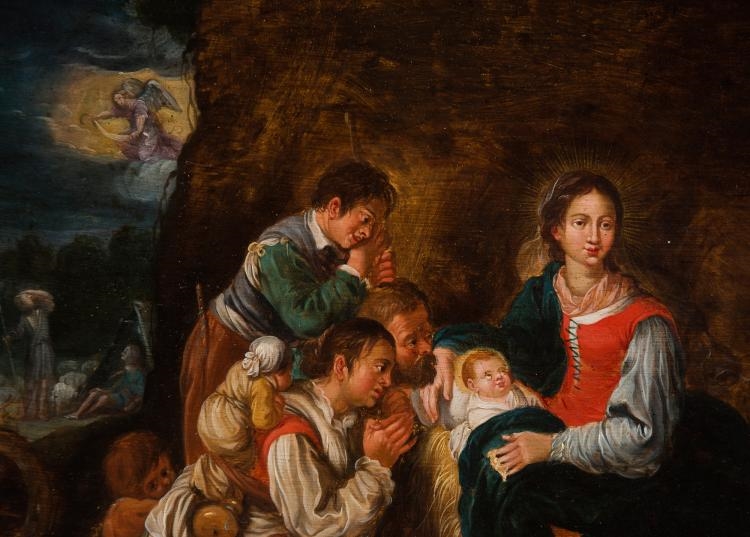 Simon de Vos | Adoration of the Shepherds and Angels | MutualArt