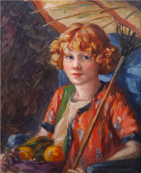 Edith Mary‏ Urquhart | Portrait of a young lady holding a parasol ...