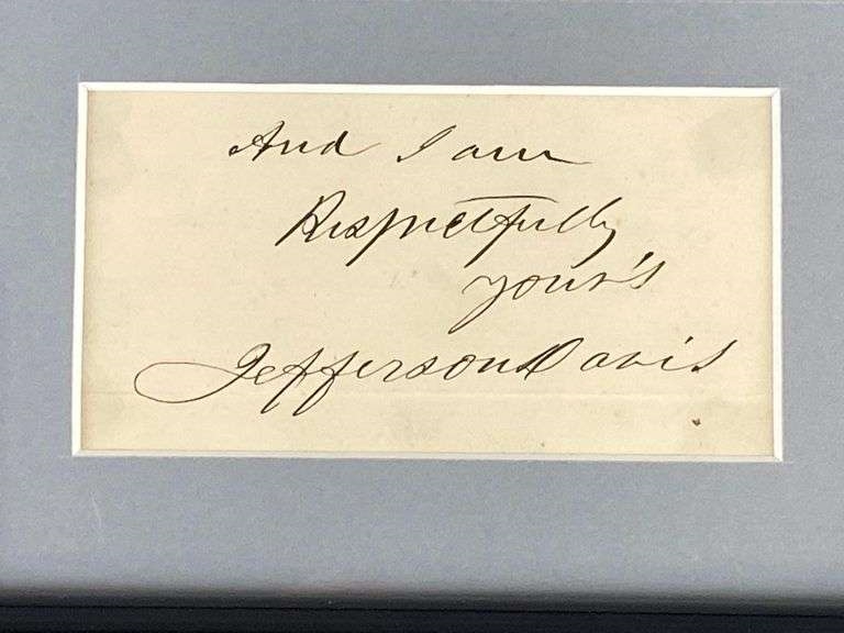 Jefferson Davis | Jefferson Davis Cut Signature with Photograph | MutualArt