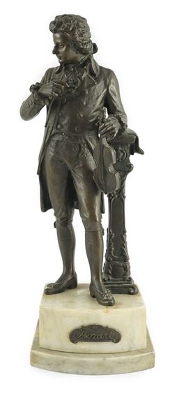 Carl Brose | Mozart holding a violin (20th Century) | MutualArt
