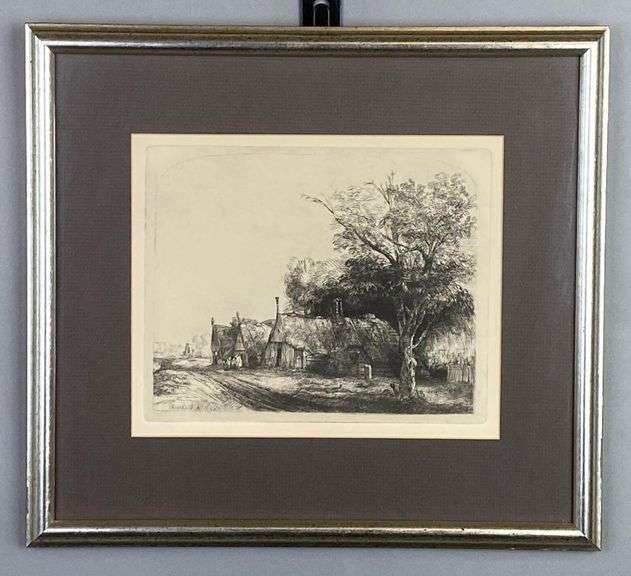 Rembrandt van Rijn | Rembrandt Landscape With Three Huts Art Print ...