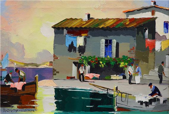 Cecil R. D'Oyly-John | Dawn Fishermen at Cassis, French Riviera | MutualArt