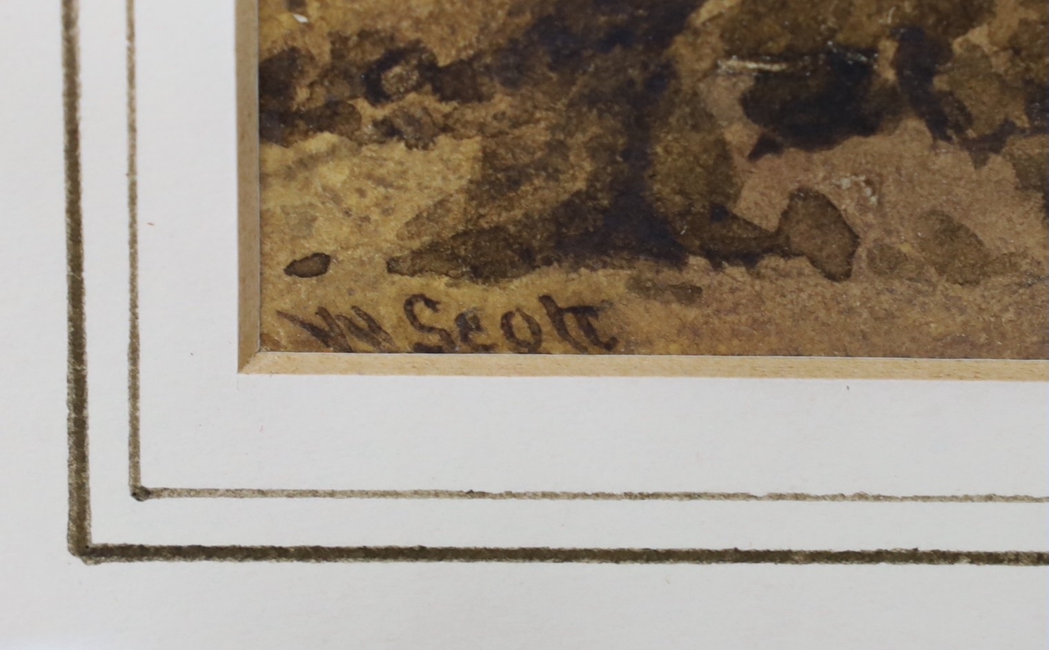 William Henry Stothard Scott | A distant view of Cardiff with figures ...