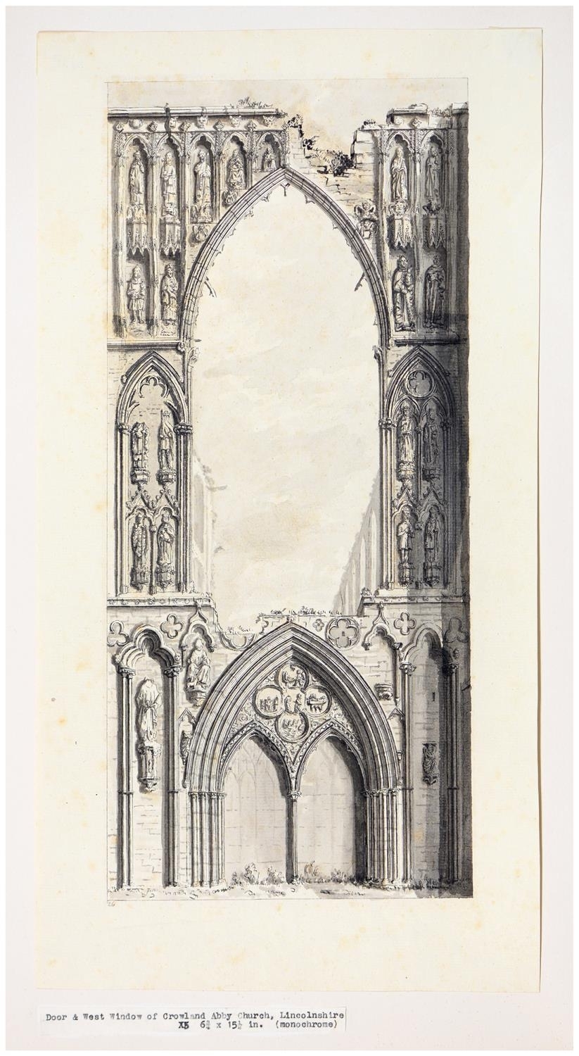 Moses Griffith | - The Door and West Window of Crowland Abbey Church ...