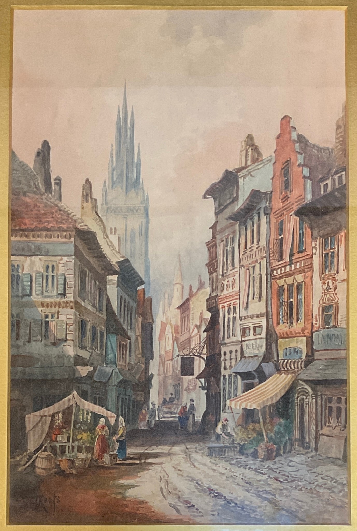 Charles James Keats | C J Keats Flemish Cityscape | MutualArt