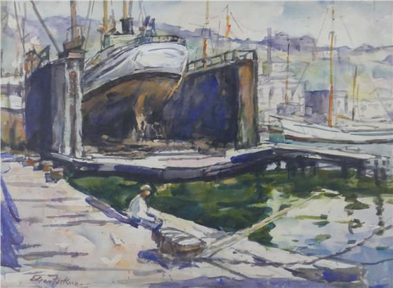 J. Edgar Forkner | Seattle Docks | MutualArt