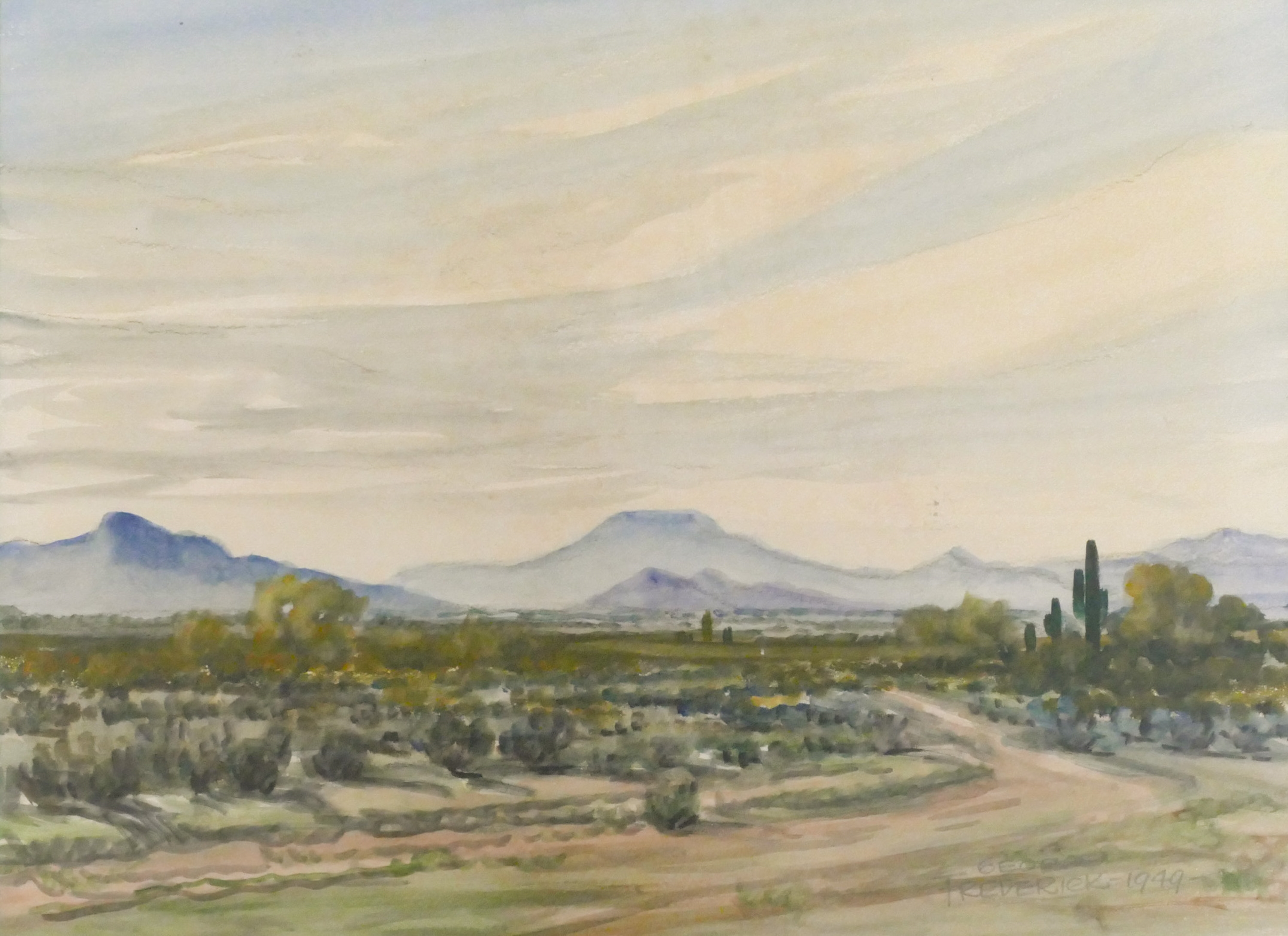 George Frederick | Arizona Desert Landscape 1949 (1949) | MutualArt